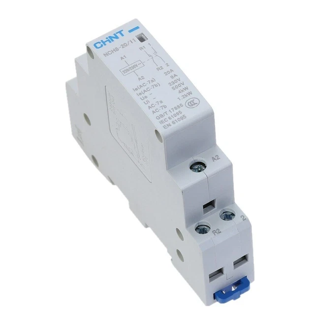 CHINT NCH8-20/11 MODULAR Din rail Household AC Contactor AC230V 20Amp 1NO+1NC $20.37 - PicClick AU