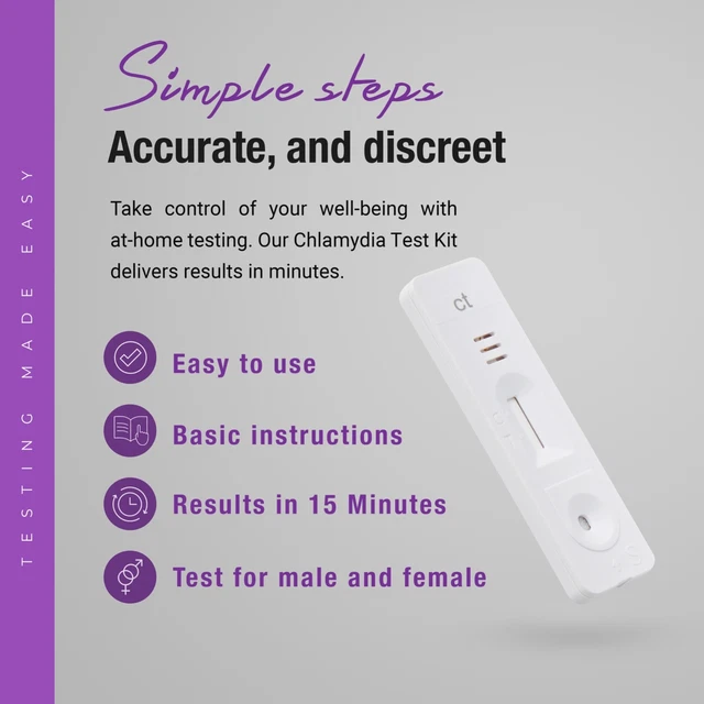GP CHLAMYDIA & Gonorrhoea (Male & Female) Swab Tests STI STD Screening ...