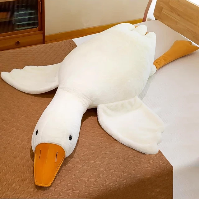 90CM HUGE GOOSE Plush Toy Big Duck Doll Soft Stuffed Animal Sleeping ...
