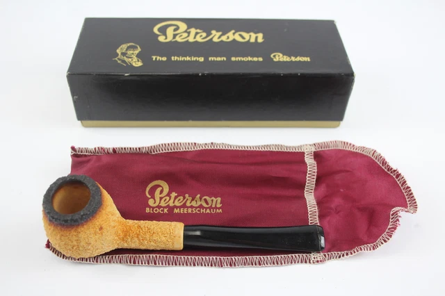 VINTAGE PETERSON ESTATE Pipe Boxed Tawny De-Luxe Block Meerschaum x1 £ ...