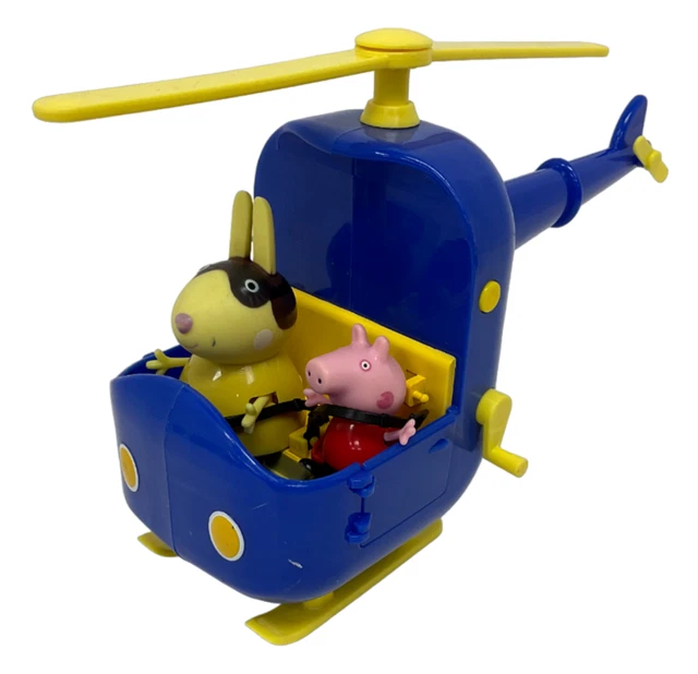 PEPPA PIG MISS Rabbit's Helicopter Playset Articulated Figures Winch ...