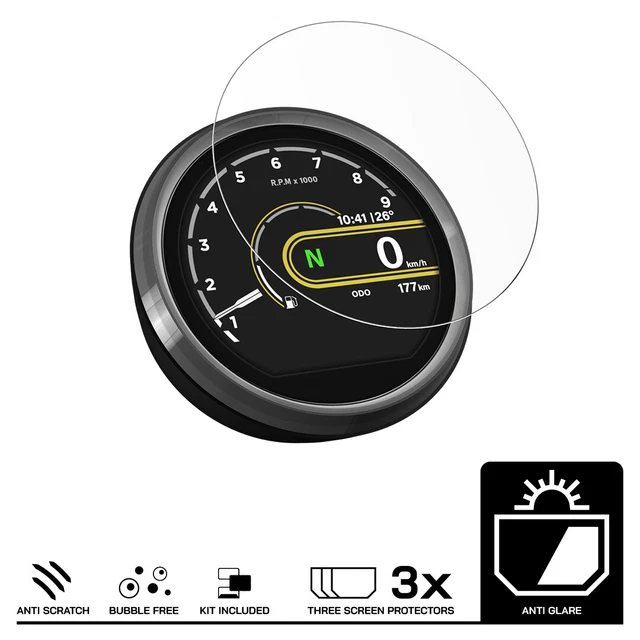 ROYAL ENFIELD BEAR 650 (2025-) Dashboard Screen Protector 3x Anti Glare ...