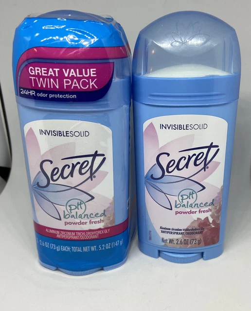 3 SECRET INVISIBLE Solid Anti-Perspirant Deodorant pH Balanced POWDER ...