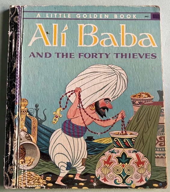A LITTLE GOLDEN Book Vintage Golden Book Ali Baba and The Forty Thieves ...