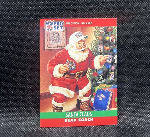 SANTA CLAUS HEAD Coach 1990 Pro Set Football Card Special Insert ...