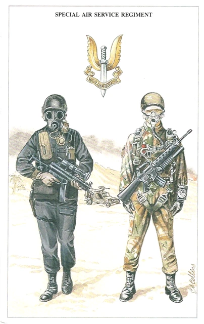 THE SPECIAL AIR Service Regiment (SAS) - Regimental Colour Postcard £1. ...