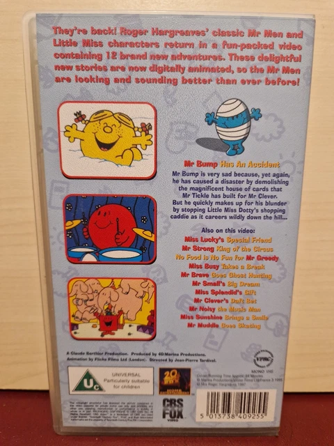 MR MEN AND Little Miss Mr Bump Has An Accident PAL VHS Video Tape MR MEN AND Little Miss Mr Bump Has An Accident PAL VHS Video Tape
