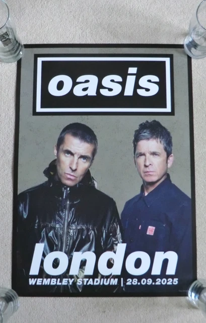 OASIS OFFICIAL TOUR Poster London, Wembley Stadium 28th September Live ...