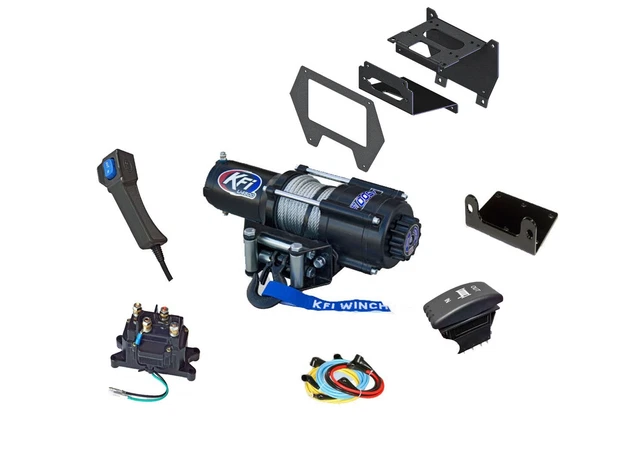 POLARIS RZR PRO R Winch and Mount Plate Kit 2022-2023 4500 lbs KFI UTV ...