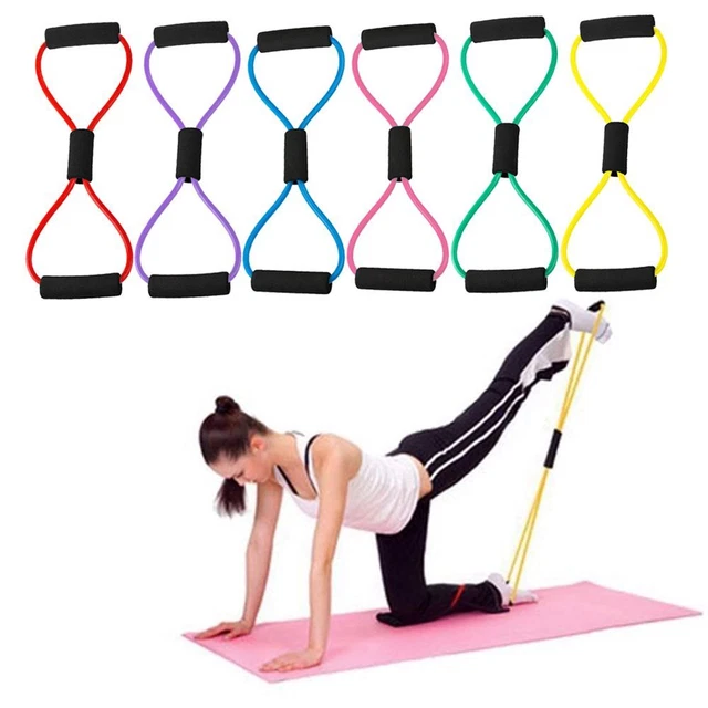 8 WORD CHEST Expander Yoga Fitness Resistance Bands Chest Figure Rally ...