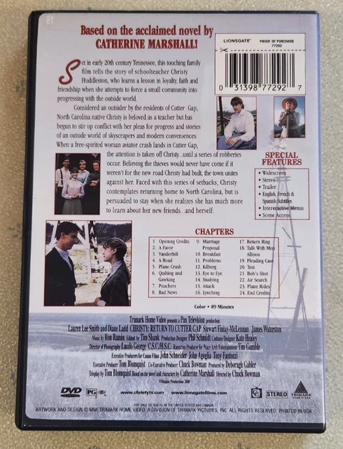CHRISTY: RETURN TO Cutter Gap (DVD, 2001) - TV Movie $6.00 - PicClick CA