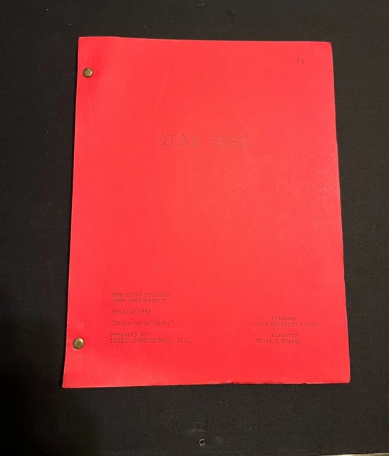 STAR TREK TOS "Patterns Of Force" 1967 S2 E21 REVISED FINAL DRAFT TV ...