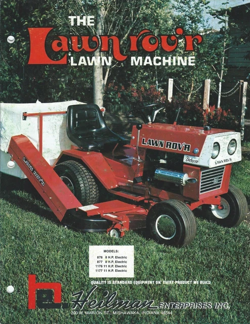 LAWN TRACTOR BROCHURE - Heilman - Lawn Rover - 1979 (LG223) $19.95 ...