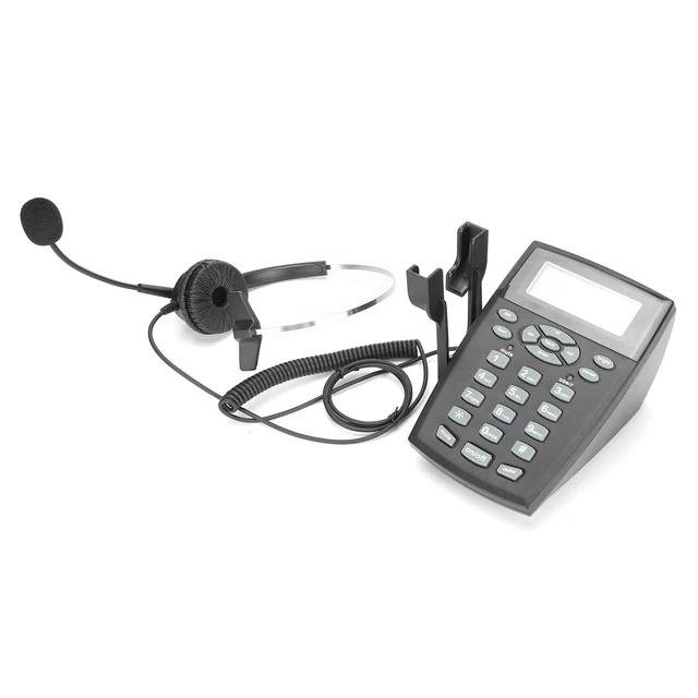 HT810 CALL CENTER Wired Telephone With Omnidirectional Headset Telephone With UE £32.99 ...
