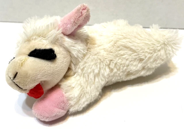DREAMWORKS LAMB CHOP Plush Stuffed Pink and White Lamb Mini Squeaker ...