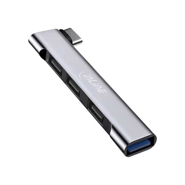 3X INLINE® SLIM USB-C Hub, 4-Port, USB 3.0 + 3x USB 2.0, schmale ...