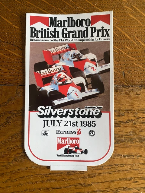 VINTAGE MARLBORO BRITISH Grand Prix F1A Silverstone 1985 Sticker £5.00 ...