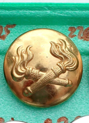 RARE ARMY MILITARY UNIFORM BUTTON - CROSS TORCH - D:25mm, MILITARY ...