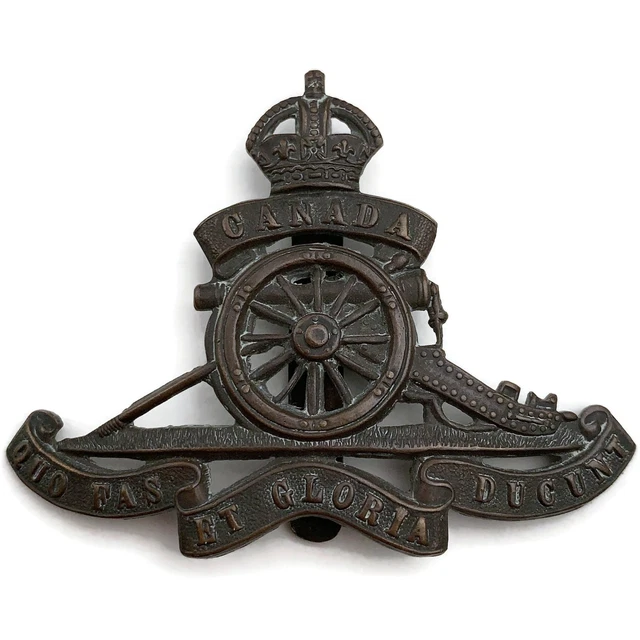 WW1 ROYAL CANADIAN Field Artillery Regiment Canada CEF Cap Badge ...