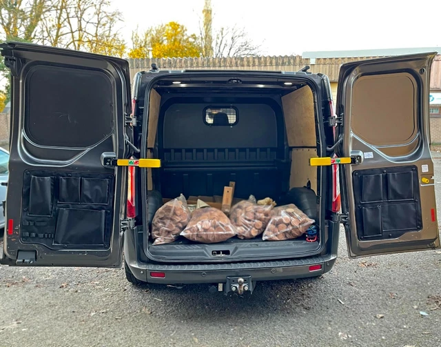 FORD TRANSIT CUSTOM Barn Door storage organisers Camper Van pockets Set ...