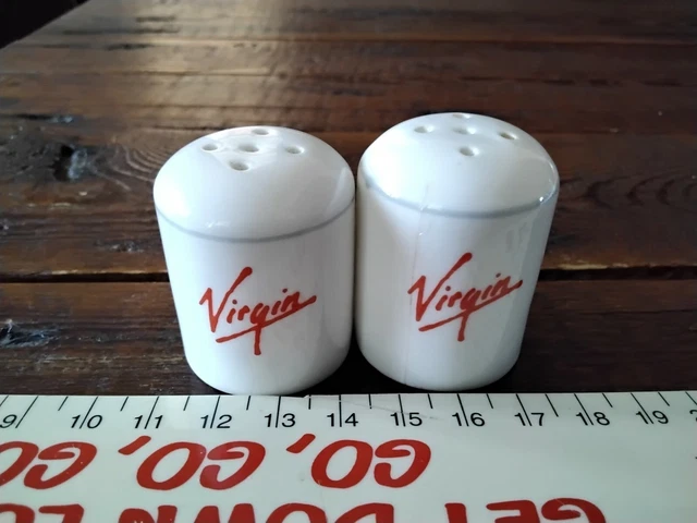 AIRLINES AIRWAYS ATLANTIC virgin air salt pepper cruet First Class ... AIRLINES AIRWAYS ATLANTIC virgin air salt pepper cruet First Class ...
