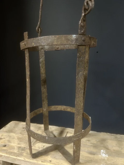PORTE BOUTEILLE RAFRAÎCHISSOIR Ancien art Populaire Fer Forgé Cherché ...