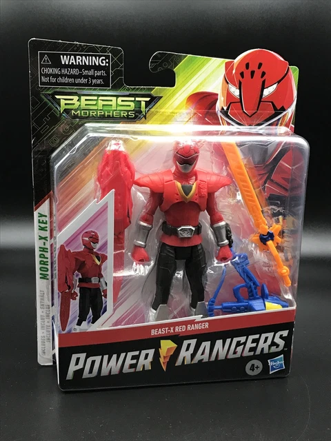 POWER RANGERS BEAST Morphers Beast-X Red Ranger 6" Action Figure NEW £ ...