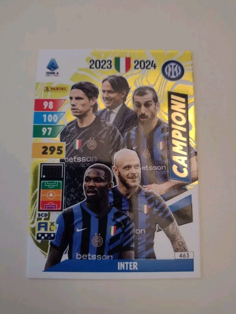 PANINI CALCIATORI ADRENALYN 2024-25 2025 n.463 Campioni (Inter) EUR 15 ...