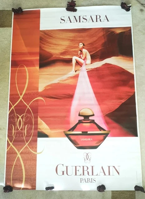 AFFICHE PUBLICITAIRE ORIGINALE Parfum GUERLAIN Samsara Femme 120 x 175 ...