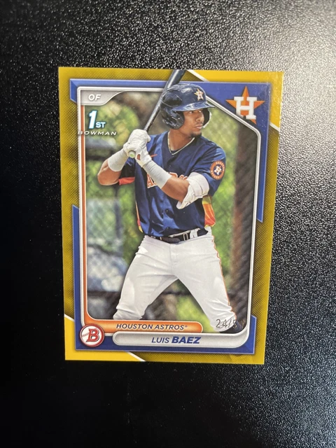 2024 BOWMAN LUIS Baez 1° Prospetto Carta Oro Parallelo #24/50 Houston Astros EUR 51,11 - PicClick IT