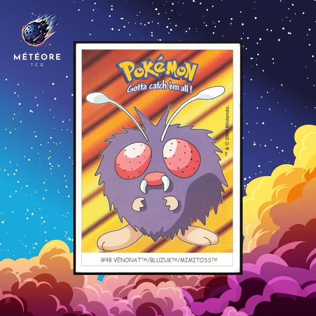 CARTE POKEMON MIMITOSS / Venonat 048 Sticker Dunkin Boomer EUR 4,00 ...