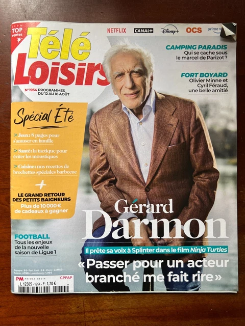 TÉLÉ LOISIRS 12/08/2023; Gérard Darmon/ Elsa Zylberstein/ C. Féraud et O. Minne EUR 3,70 ...