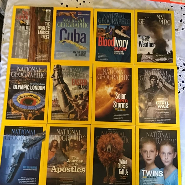 NATIONAL GEOGRAPHIC MAGAZINE FULL YEAR 2012 - Bundle Of 12 Magazines Job Lot A25 £9.99 - PicClick UK