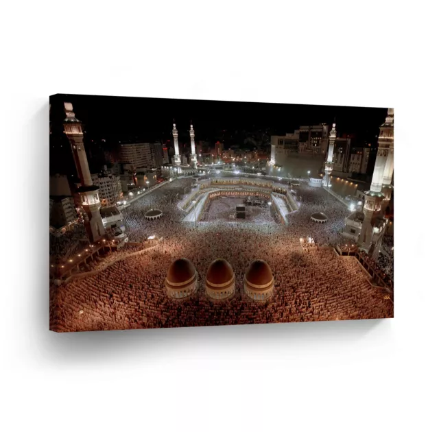 Islamic Wall Art Kaabah Mecca Masjid Al Haram Suudi Arabia Canvas Print