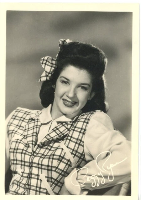 VINTAGE 5X7 VENTILADOR Foto Pre-impresas Firma Actriz Peggy Ryan EUR 17 ...