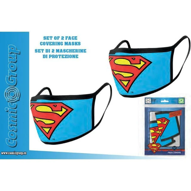 DC SUPERMAN LOGO Face Cover.mask Set (2) By PYRAMID INTERNATIONAL EUR ...