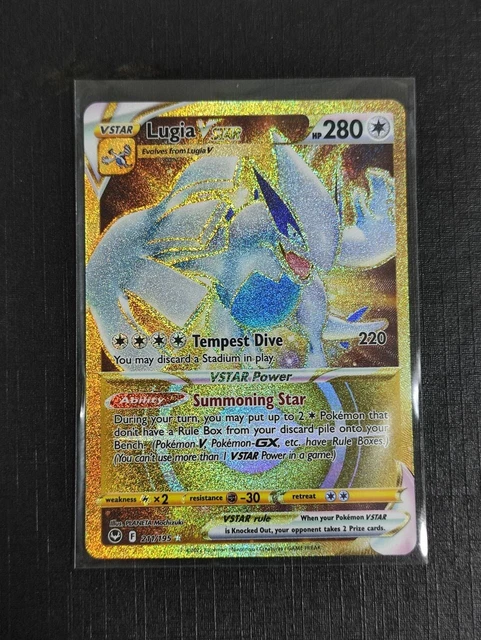 POKÉMON LUGIA V Star Silver Tempest 211/195 Rare Gold ENG Near Mint ...