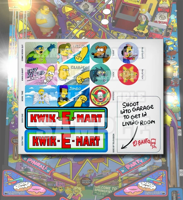 THE SIMPSONS PINBALL Party (TSPP) Target and Kwik-E-Mart Sign Decal Mod ...