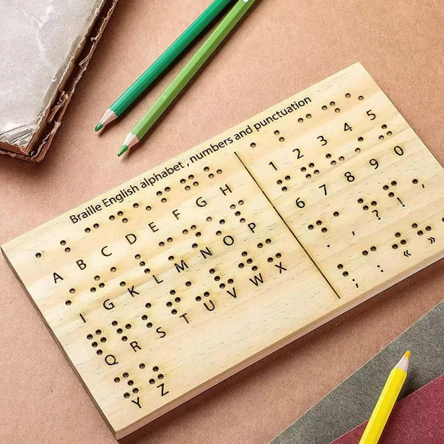 WOODEN BRAILLE BOARD Braille Chart Books for Visually Impaired Students ...