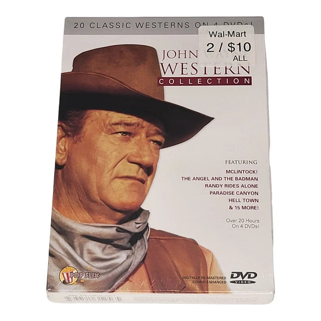 JOHN WAYNE WESTERN Collection: 20 Classic Westerns DVD (4-Disc Set) $15 ...