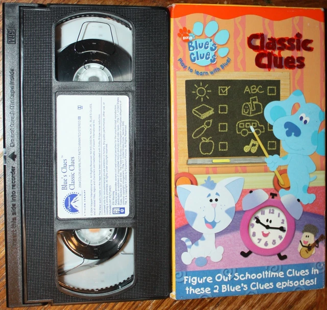 BLUE'S CLUES: CLASSIC CLUES (vhs) Blue the Dog, Steve. VG Cond. Rare ...
