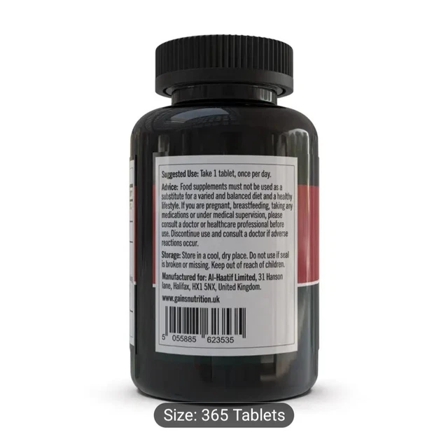 IRON BISGLYCINATE 365 Tablets High Strength Iron 14mg Serving/ Made in ...