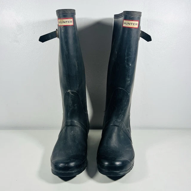 HUNTER WELLIES BOOTS Mens Black UK 9 £49.95 - PicClick UK