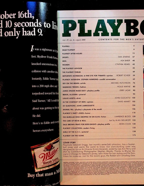 PLAYBOY MAGAZINE APRIL 1990 NICE BAGGED w/ Centerfold ACC College Girls ...