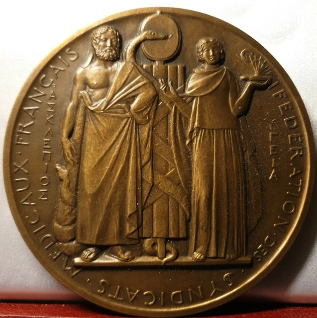 1978 DOCTOR AWARD Medal 100MM BRONZE Medical Unions Medicine $152.05 ...