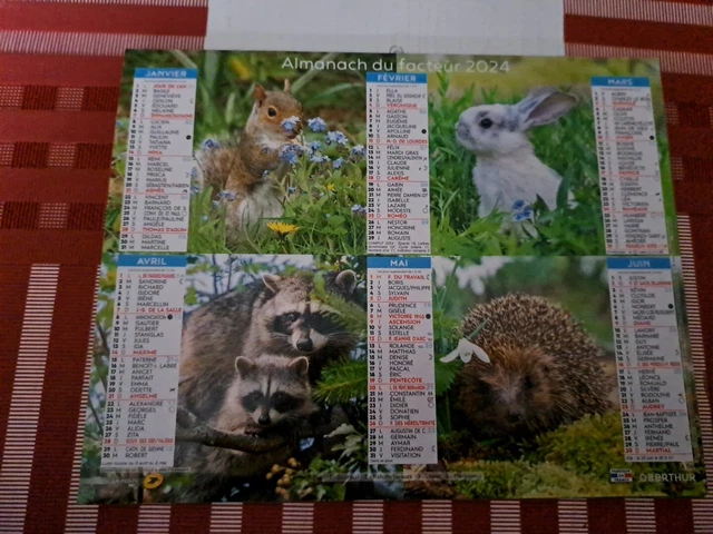 CALENDRIER DE LA Poste 2024 Animaux De La Forêt EUR 7,00 - PicClick FR