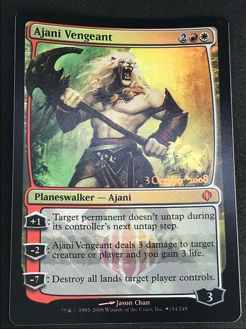 MAGIC THE GATHERING MTG Ajani Vengeant Gold Shards of Alara Mythic Foil ...
