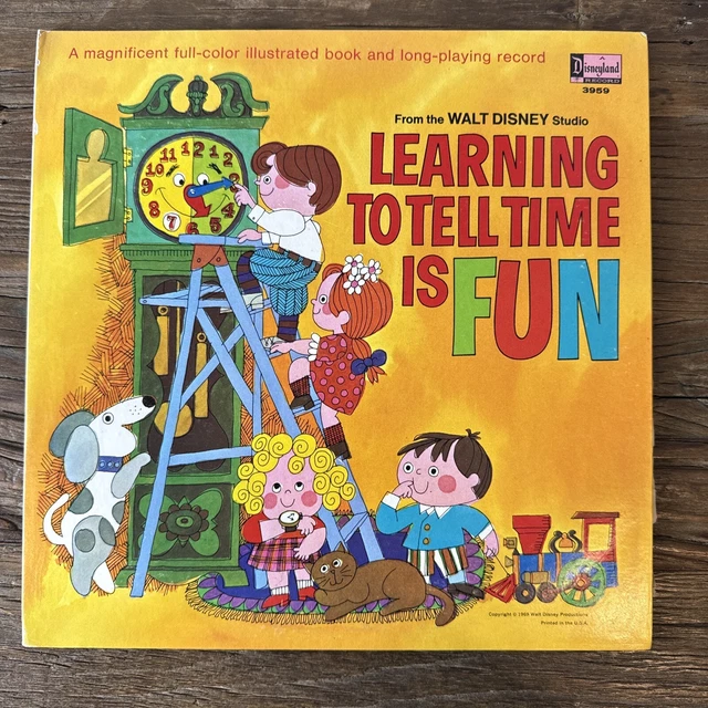 LEARNING TO TELL Time Is Fun 1969 Record 12" Vinyl LP & Book Walt ...