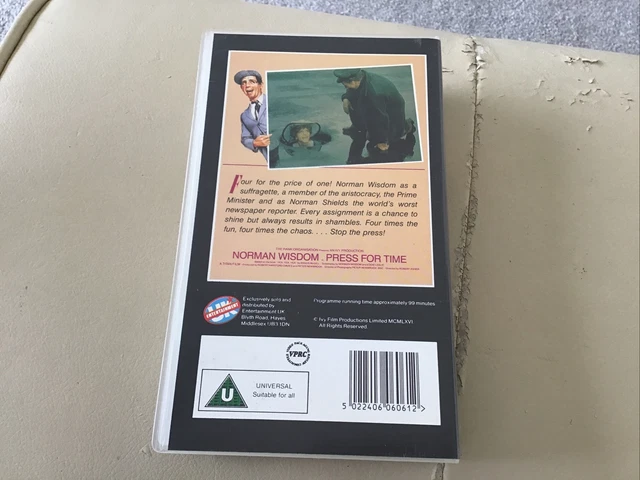 NORMAN WISDOM PRESS For Time - VHS Video Movie Cassette Tape VGC £9.49 ...
