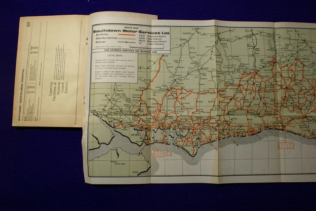 SOUTHDOWN BUS COACH Timetable Transport Route Map West Sussex 12 Sept ...
